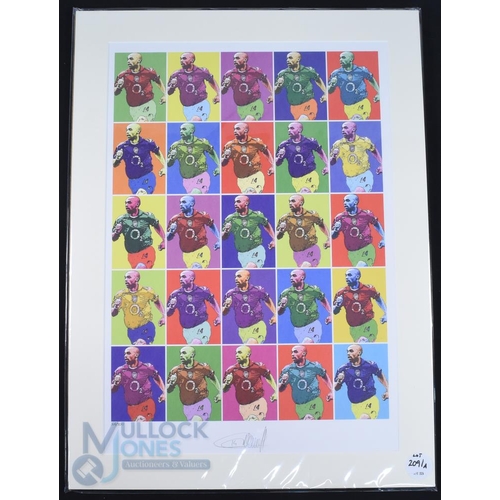 Thierry Henry, Arsenal Autographed Limited Edition Colour Pop-Art ...