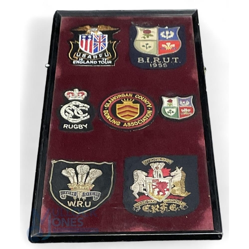 Selection of Rugby Blazer Badges to include 1955 British Lions, USA ...