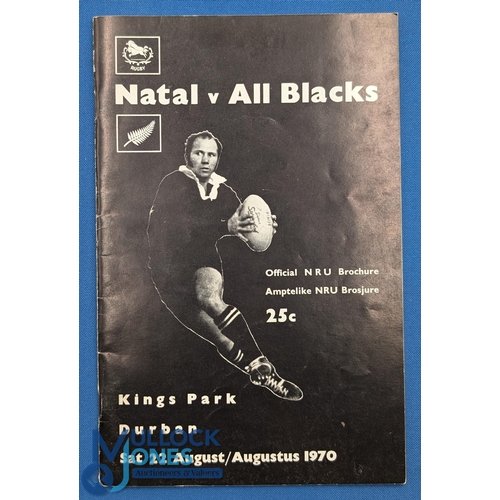 NZ 1970 at Natal 22/8/70, Rugby Programme: 40pp compact format ...