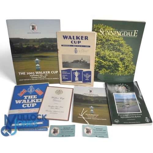 Walker Cup Programmes: Programmes include 1951 with 11th May and 11 ...