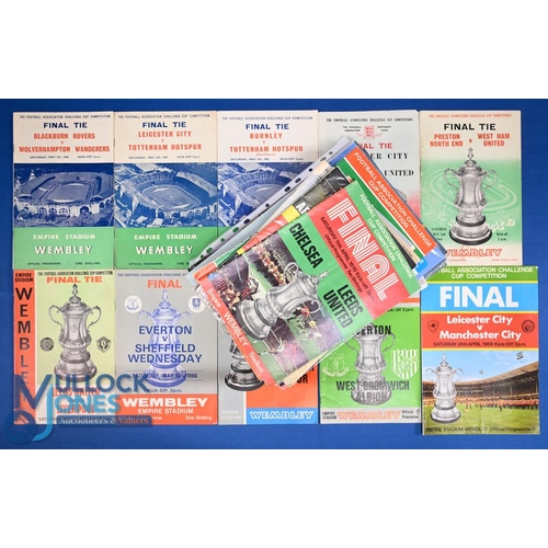 FA Cup Final programmes 1960-1984 (28) with tickets 1968, 1975, 1977 ...