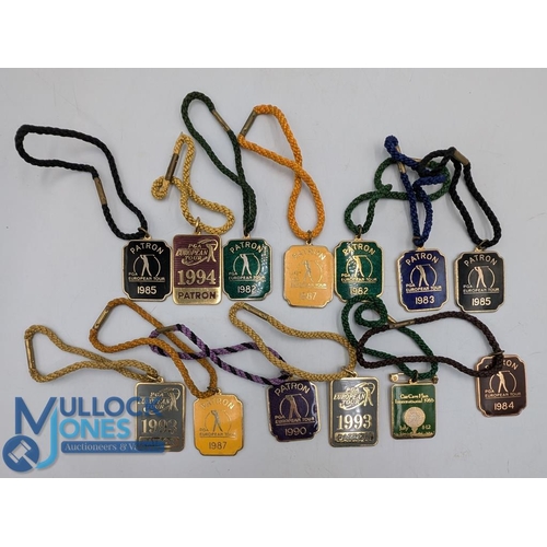 Collection PGA European Golf Tour brass and enamel Patron Members ...