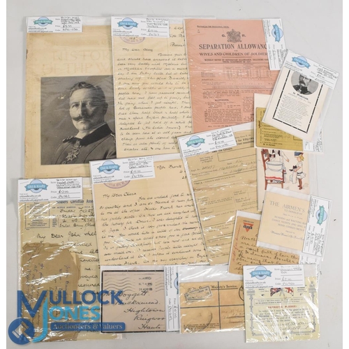 WW1 Military Documents and Paperwork to consist of Soldiers Pay ...