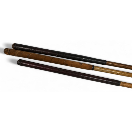 3x Socket neck woods, a driver stamped H Fossubry maker Tooting Beck ...