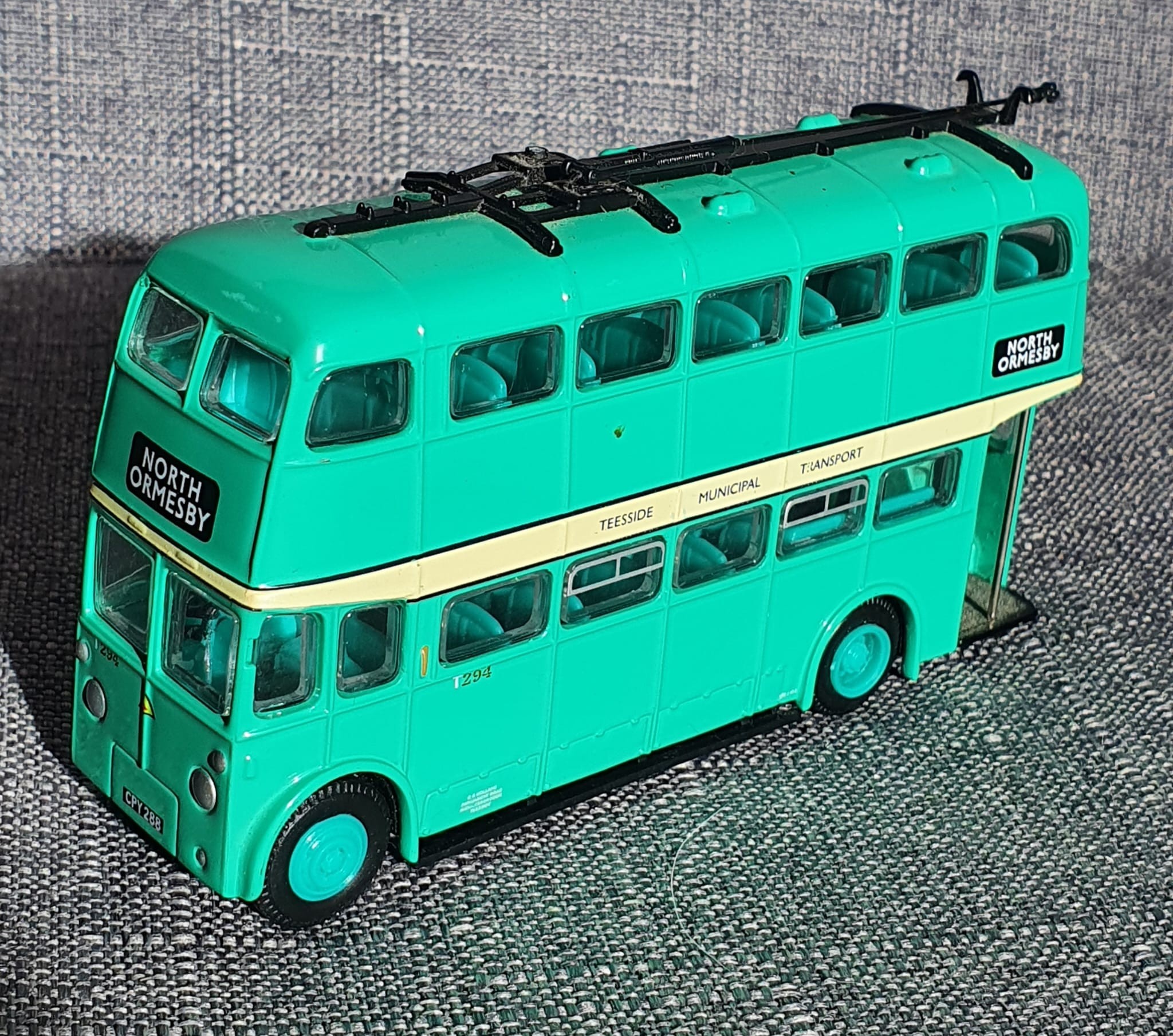 North Ormesby double decker roe trolley bus model