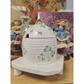 Vintage belleek honey pot