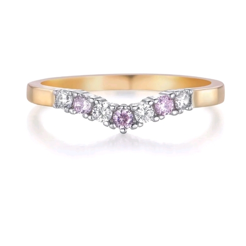 9ct Gold on Sterling 925 Wishbone Ring