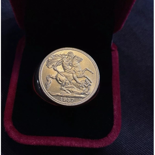 Full sovereign ring Gold plated