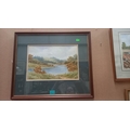 P. Derwin "Along the River" WATERCOLOUR and another Watercolour "Water ...