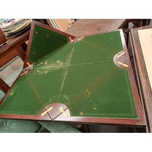 Edwardian Mahogany Envelope Games Table