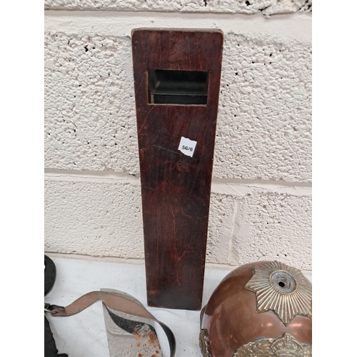 Vintage Trench Periscope, Pair Knives, Copper and Brass Helmet together ...