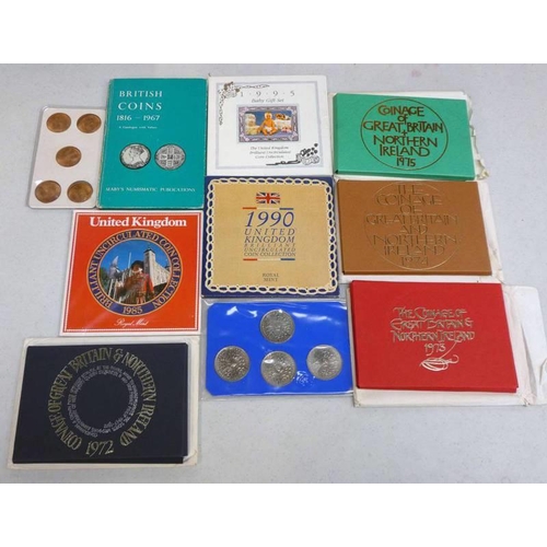 SELECTION OF VARIOUS COIN SETS TO INCLUDE 1972-1975 UK PROOF SETS, 1985 ...