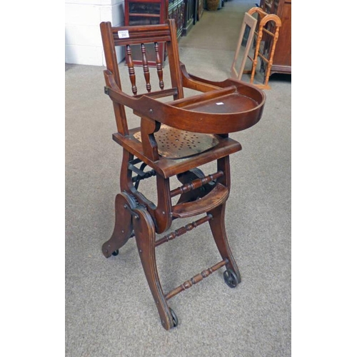 EARLY 20TH CENTURY CHILD'S METAMORPHIC HIGH CHAIR