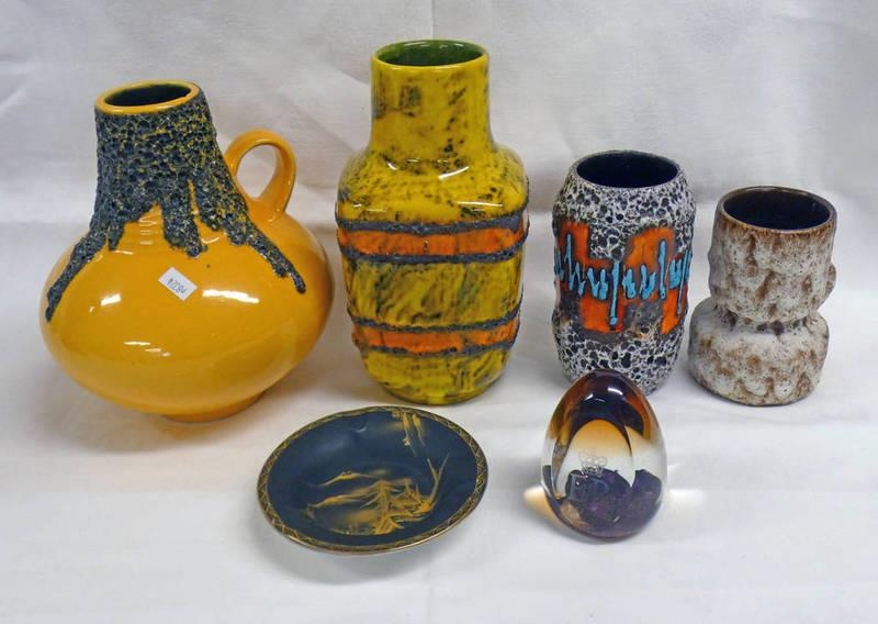SELECTION OF THE VARIOUS WEST GERMAN ART POTTERY VASES TOGETHER WITH ...