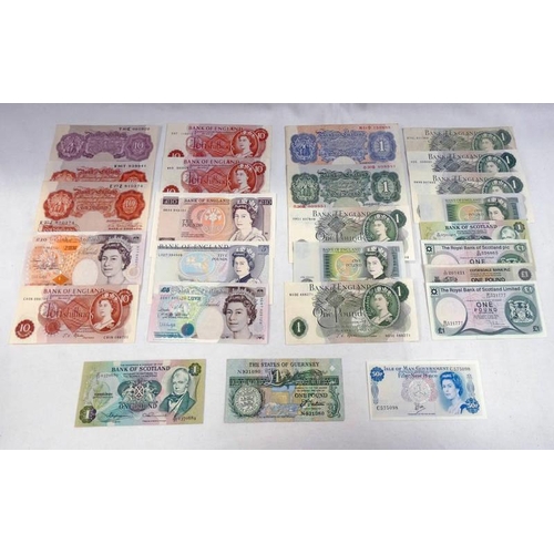 SELECTION OF BRITISH BANKNOTES TO INCLUDE 6 X BANK OF ENGLAND 10 ...
