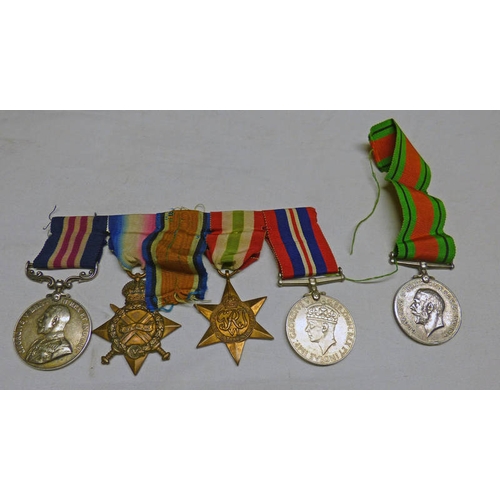 WW1 & WW2 GALLANTRY GROUP OF 5 MEDALS TO 13400 PTE. J. MCGUIRE 12/ROYAL ...