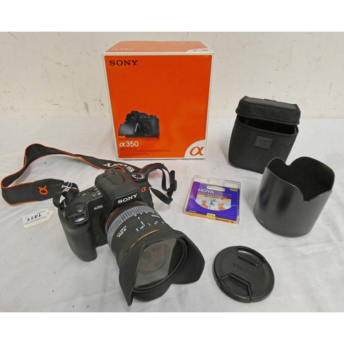 SONY A350 CAMERA WITH A SIGMA 10 - 20 MM 10:4-5.6 LENS