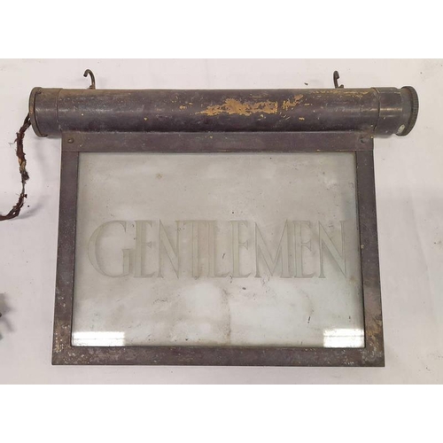 VINTAGE LIGHT UP 'GENTLEMAN' SIGN, INTERNALITE KFM ENG CO LTD LONDON ...