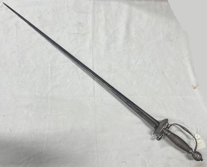 18TH / 19TH CENTURY COURT SWORD WITH 79CM LONG ETCHED BLADE WITH ...