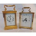 DOMINION BRASS MANTLE CLOCK AND EDWARD GLASGOW BRASS CARRIAGE CLOCK ...