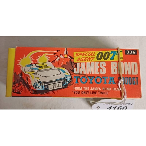 CORGI TOYS 336 - JAMES BOND 007 TOYOTA 2000 GT. BOXED