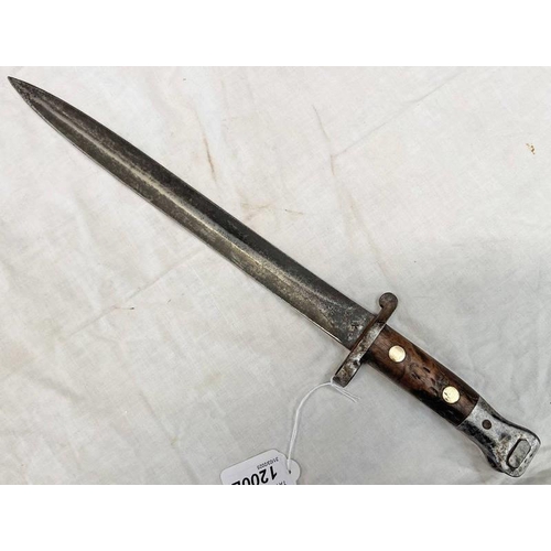 BRITISH 1888 PATTERN BAYONET WITH SEVERAL MARKINGS TO BLADE TO INCLUDE ...