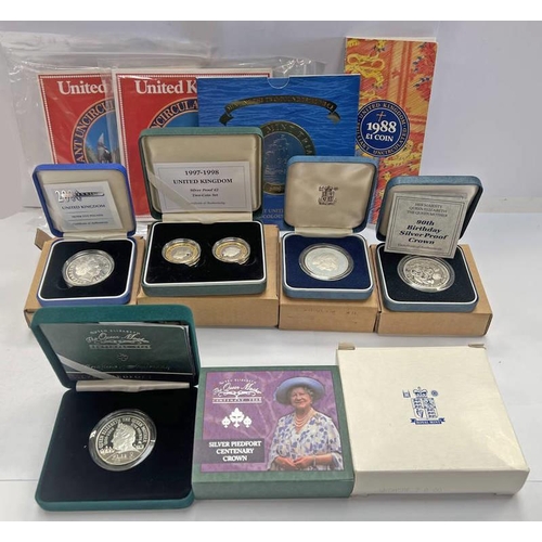 COLLECTION OF BRITISH PROOF COINS TO INCLUDE SILVER PIEDFORT CENTENARY ...