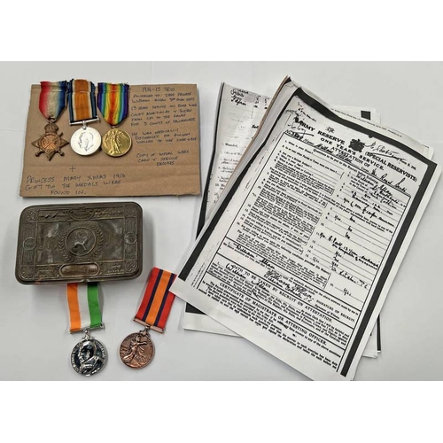 WW1 MEDAL TRIO AWARDED TO 3849 PRIVATE WILLIAM ALLAN OF THE 3RD ROYAL ...