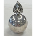 SILVER GRENADE CIGAR TABLE LIGHTER, 10 CM TALL, HALLMARKED TO BASE, 214 ...