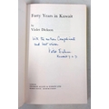 FORTY YEARS IN KUWAIT BY VIOLET DICKSON, SIGNED PRESENTATION COPY WITH ...