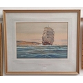AD BELL EVENING OFF THE DEVON COAST SIGNED AND DATED 1944 GILT FRAMED ...