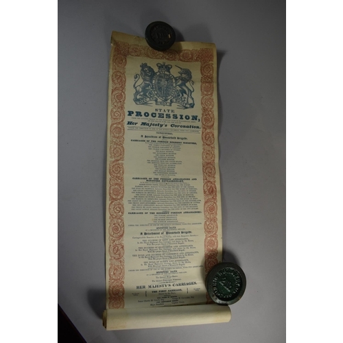 A 19th Century Scroll Giving Details of the State Procession at Queen ...