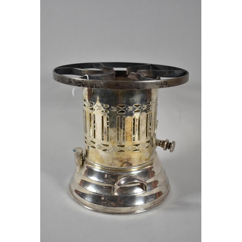 A Vintage Silver Plated Restaurant Flambe Table Stove of Pierced ...
