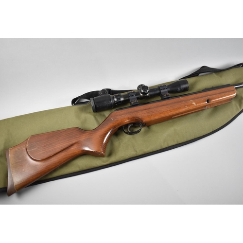 A Webley Stingray .22 Air Rifle with Silencer and Tasco 3-9x32e Scope ...