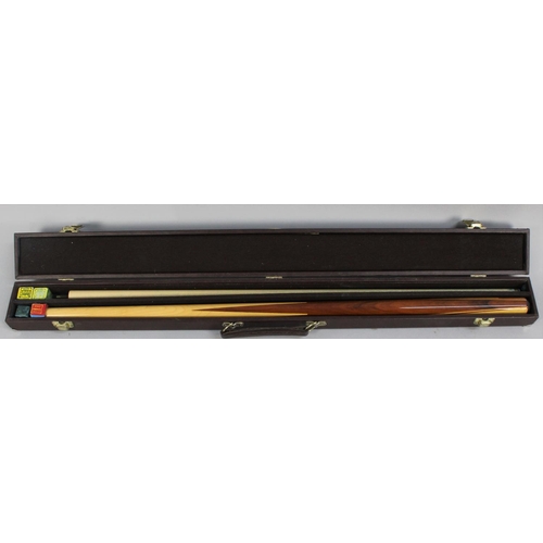 Three Snooker Cues, Two with Boxes