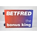 A Large Modern Wall Mounting Double Sided Metal Sign for Betfred, 90cms ...