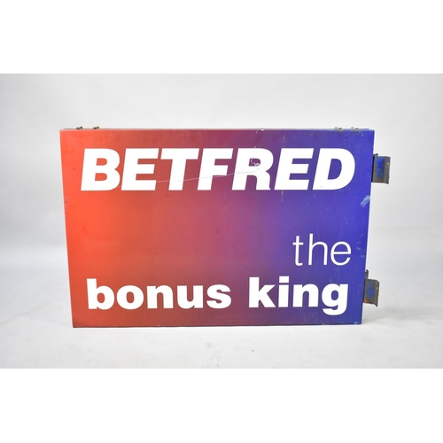 A Large Modern Wall Mounting Double Sided Metal Sign for Betfred, 90cms ...