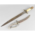 A Modern Indian Curved Blade Dagger with Scabbard and a Indian Long ...