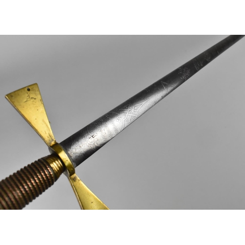 A Masonic or Society Sword by Spencer of London with Engraved Blade ...