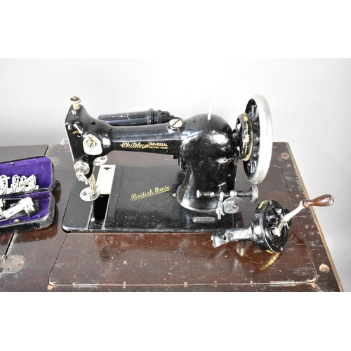 A Vintage Whiteley's Universal Sewing Machine on Table, Cabriole ...