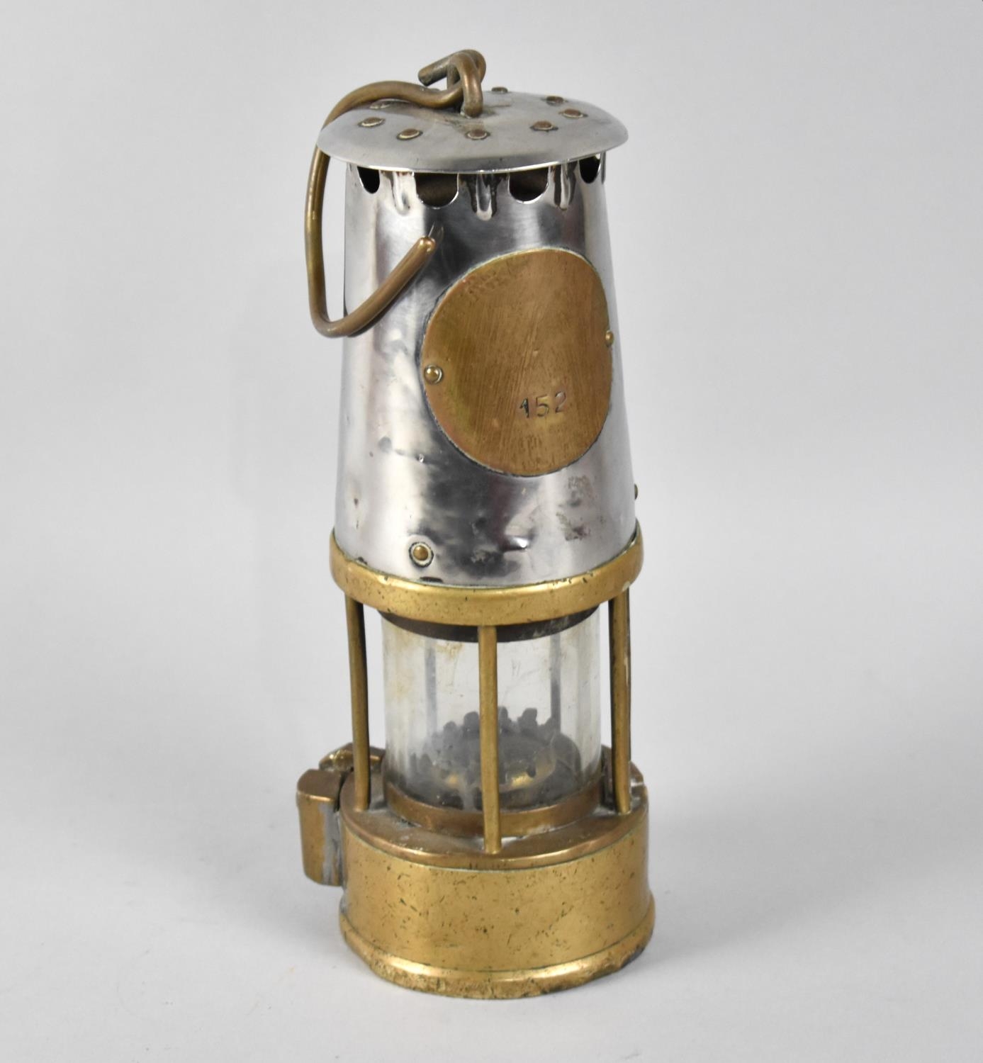 A Vintage Brass Miners Safety Lamp by the Protector Lamp and Lighting ...