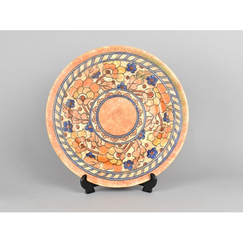 A Crown Ducal Charlotte Rhead Tube Lined Plate with Stylised Flowers ...
