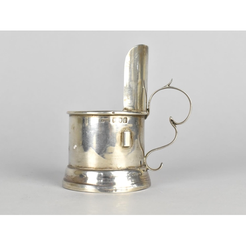 A Silver Candle Holder with Reflector Back, Carry Handle and Mount For ...