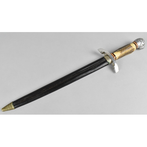 A Replica German Dagger with Bone Handle and Lion Mask Finial, with ...