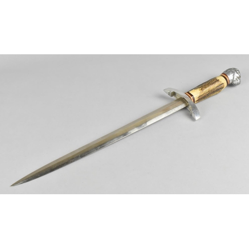 A Replica German Dagger with Bone Handle and Lion Mask Finial, with ...