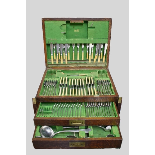 A Late 19th/Early 20th Century Mappin and Webb Canteen with Hinged Lid ...