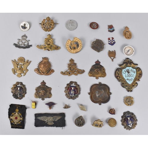 A Collection of Various Military Badges Etc
