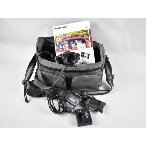 A Panasonic Lumix Digital Camera with Bag and Accessories