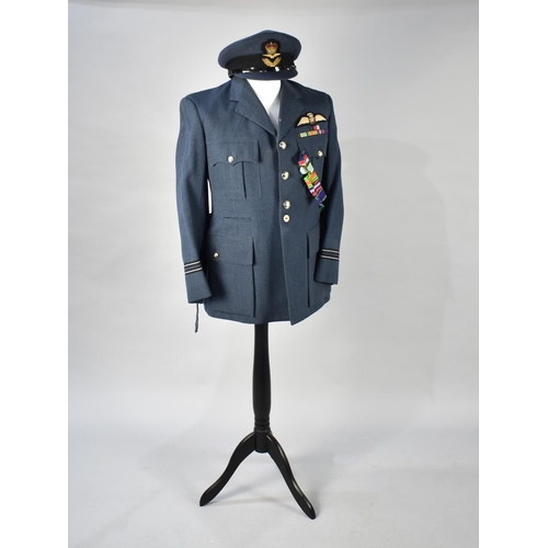 A Late 20th Century RAF Dress Jacket and Cap