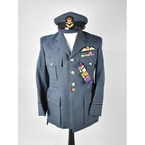 A Late 20th Century RAF Dress Jacket and Cap